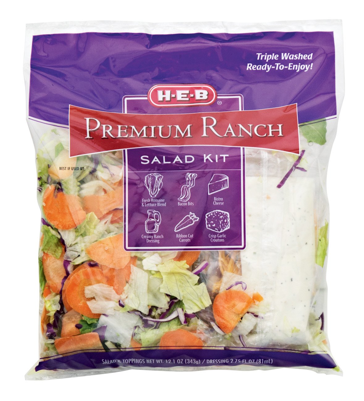 H-E-B Premium Ranch Salad Kit - Shop Salads at H-E-B