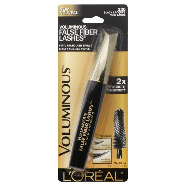 L'Oréal Paris Voluminous False Fiber Lashes Black Lacquer Volumizing ...