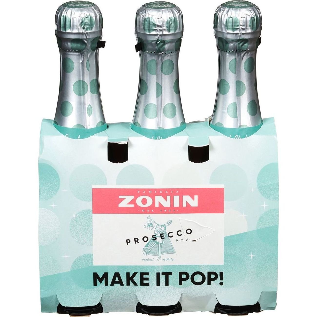 Zonin Prosecco Brut Italy Sparkling Wine 3 pk Bottles - Shop Wine at H-E-B