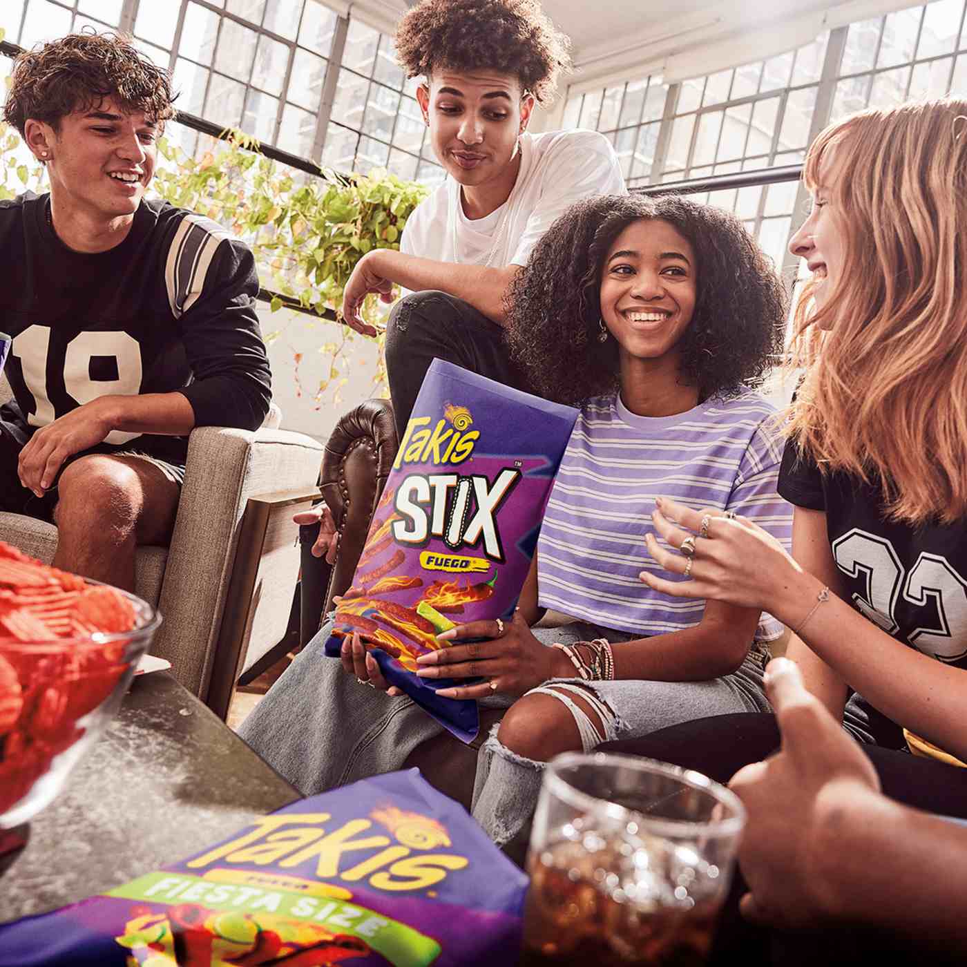 Takis Fuego Stix Hot Chili Pepper & Lime Corn Snacks Sharing Size Bag ...