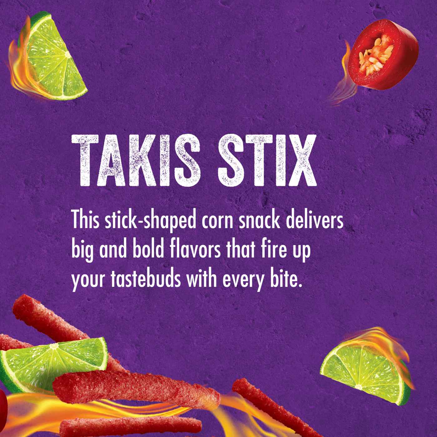 Takis Fuego Stix Hot Chili Pepper & Lime Corn Snacks Sharing Size Bag ...
