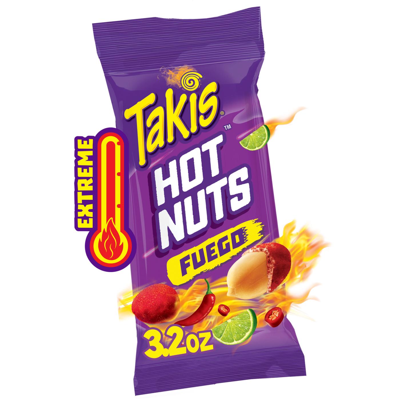 Takis Fuego Hot Nuts Snack Size Pouch - Hot Chili Pepper & Lime Double ...