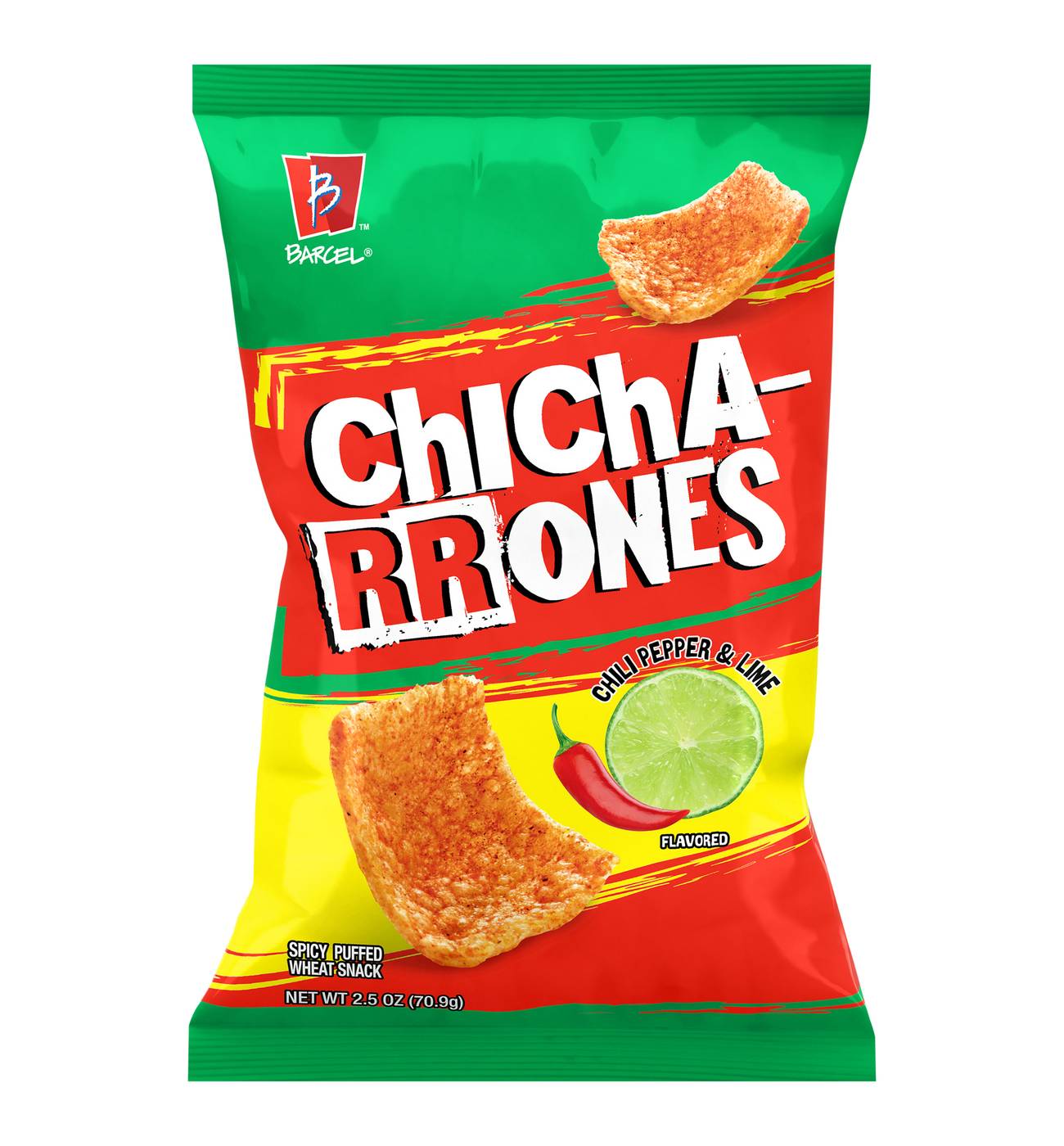 Barcel Chicharrones Sharing Size Bag - Chili Pepper & Lime Puffed Wheat ...
