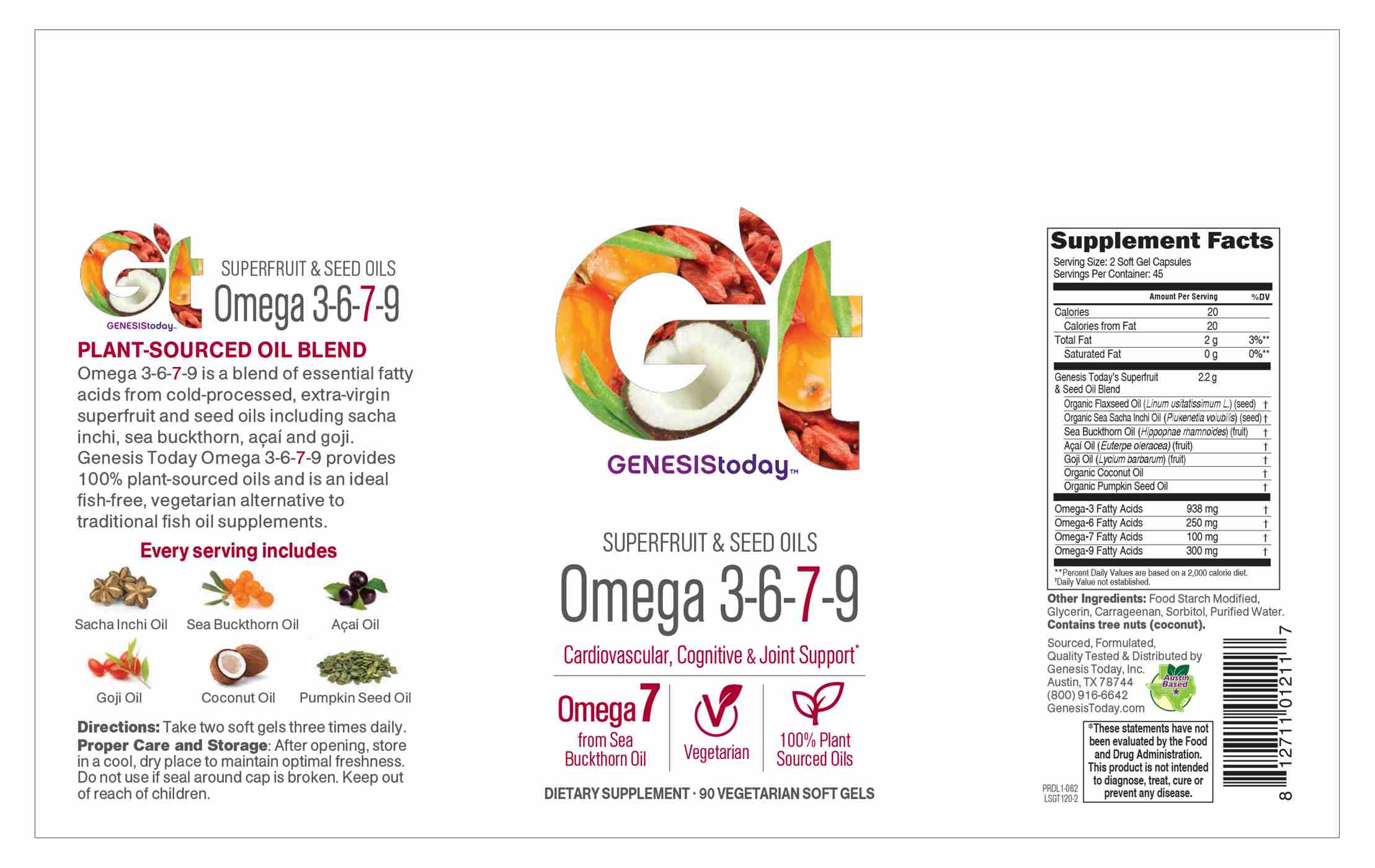 Genesis Today Omega 3-6-7-9 - Shop Diet & fitness at H-E-B