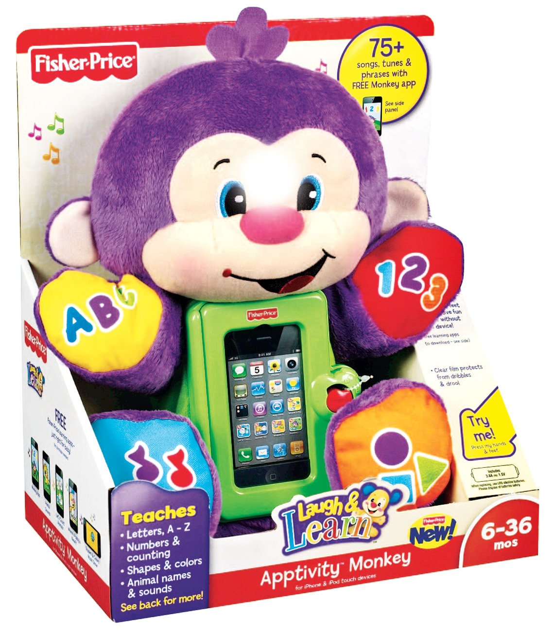 Fisher-Price Laugh & Learn Apptivity Monkey (6-36 Months) - Shop Toys ...