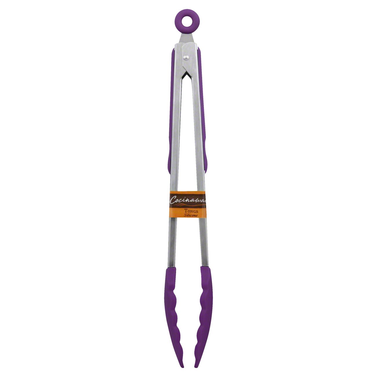 Cocinaware Purple Silicone Tongs With Stainless Steel Handles - Shop ...