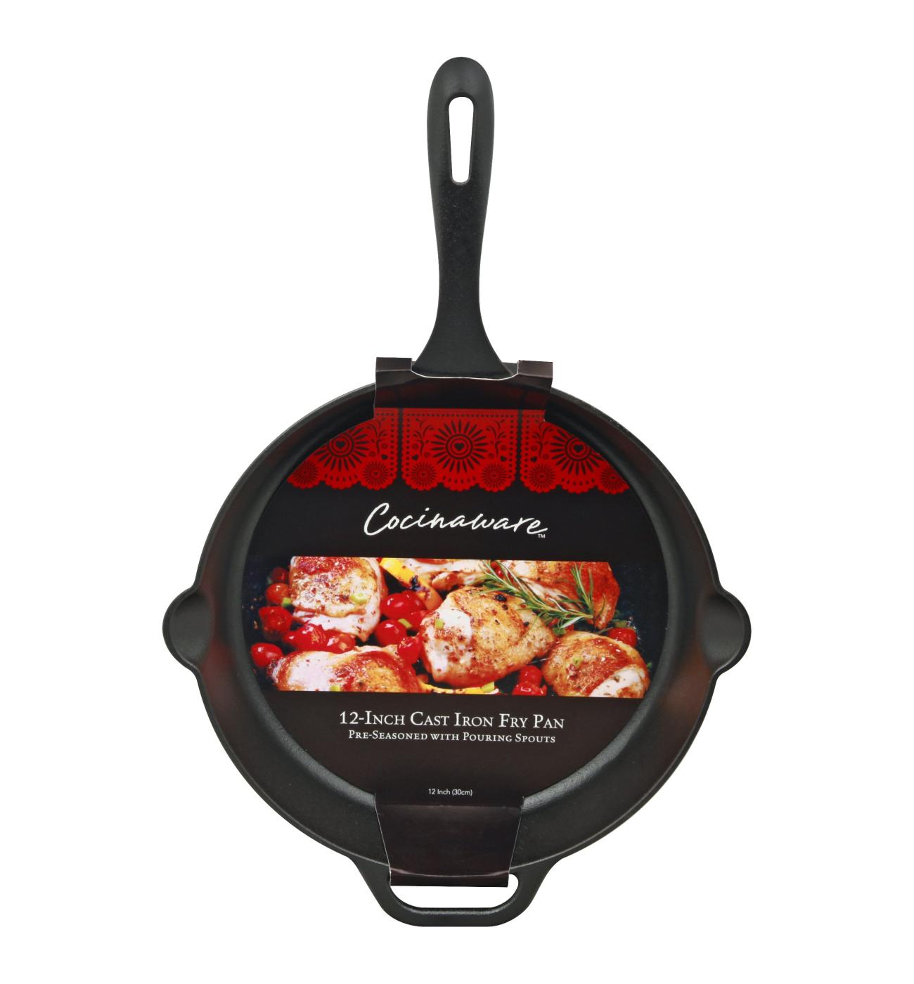 Cocinaware Pre-Seasoned Cast Iron Fry Pan - Shop Frying pans & griddles ...