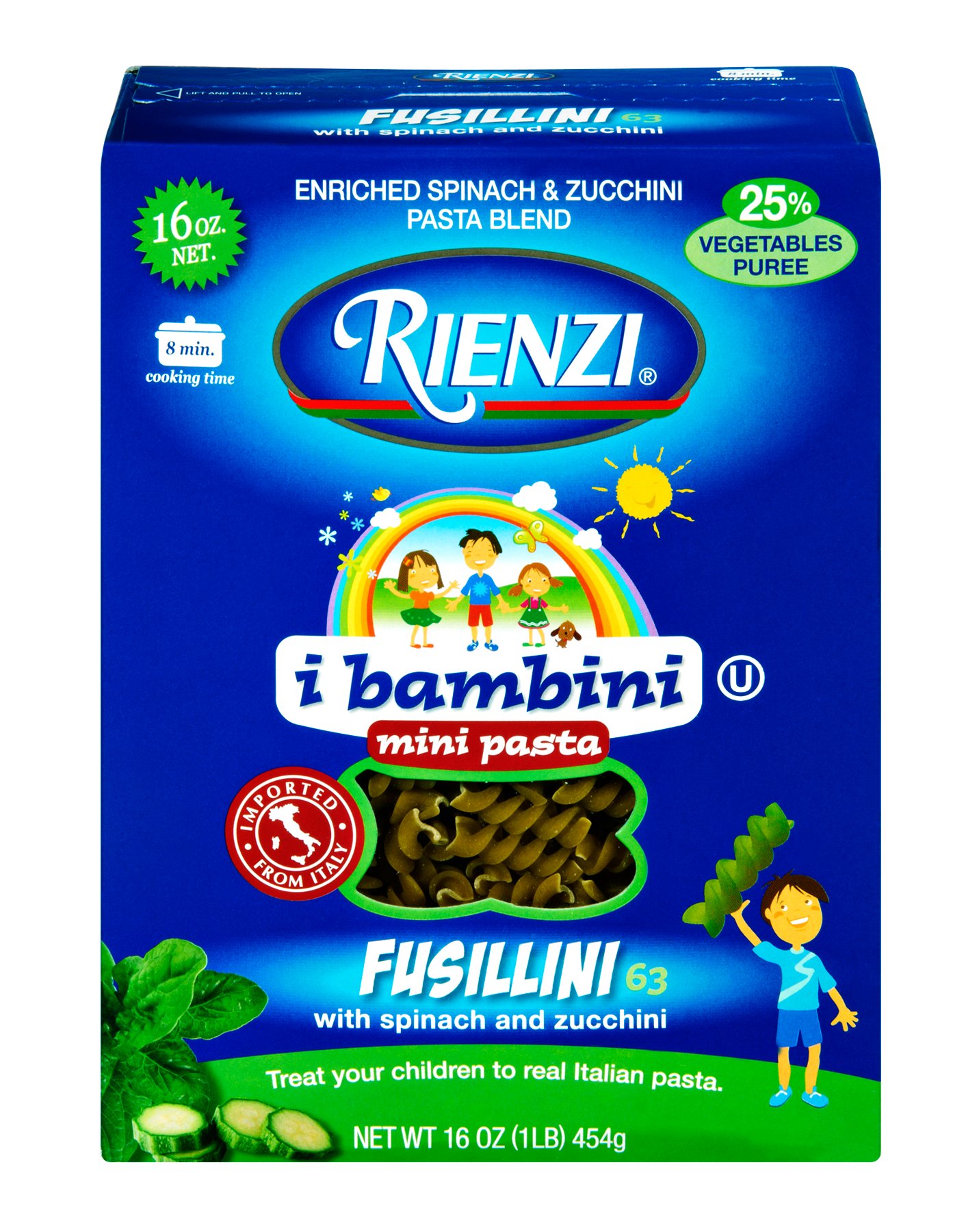 Rienzi Fusillini Mini Pasta with Spinach and Zucchini - Shop Pasta at H-E-B