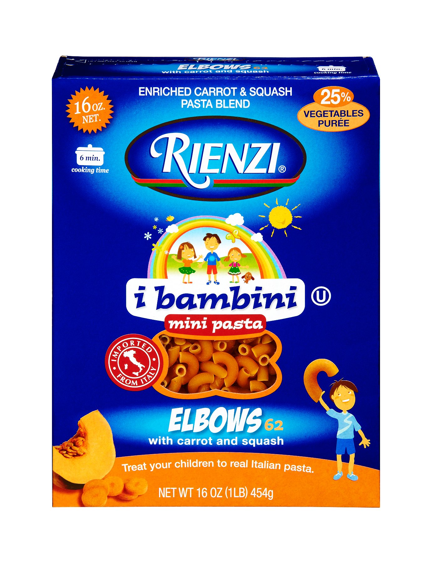 Rienzi Elbows Mini Pasta with Carrots and Squash - Shop Pasta & Rice at ...