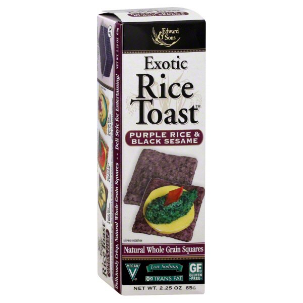 Edward & Sons Exotic Purple Rice & Black Sesame Rice Toast - Shop Rice ...