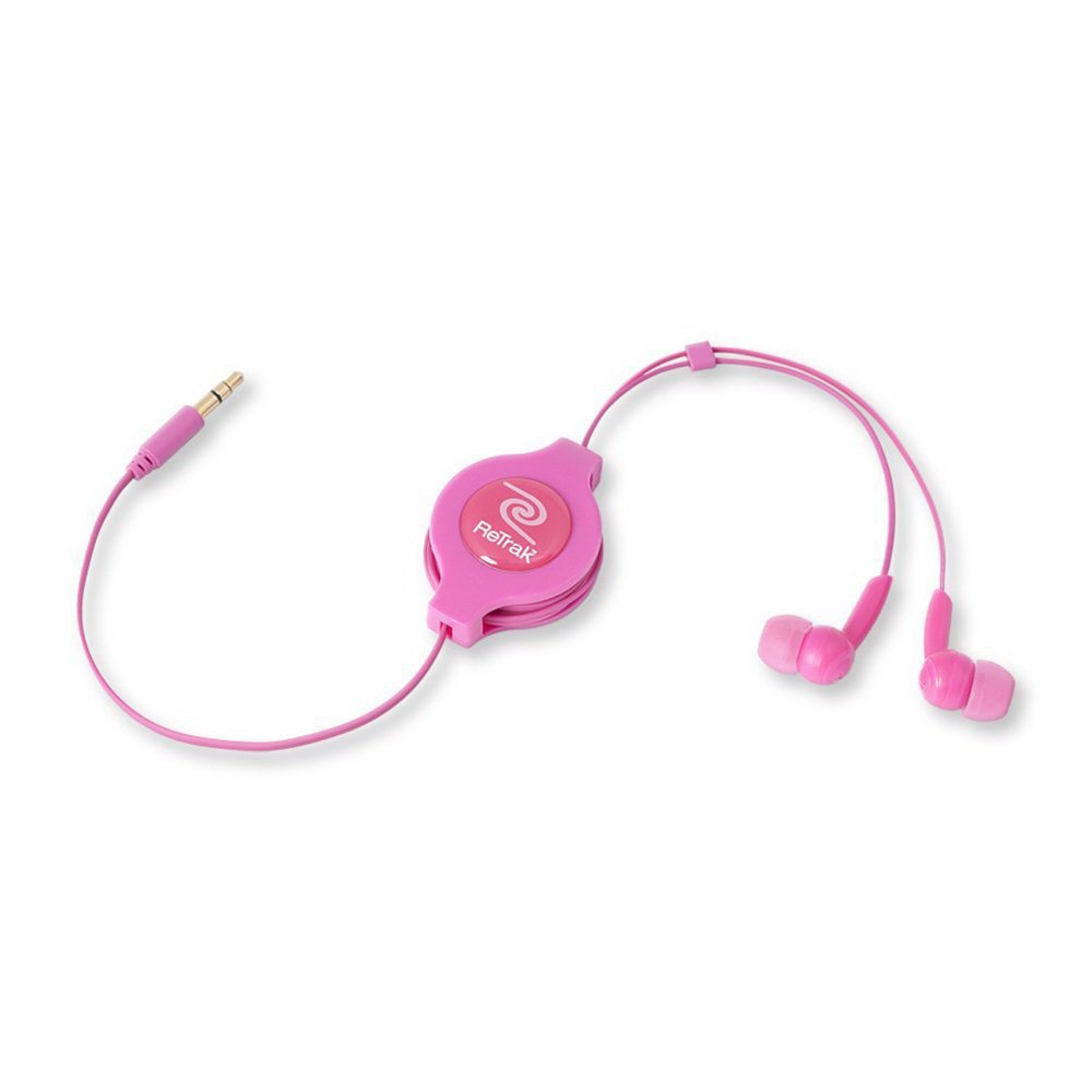ReTrak Pink Retractable Stereo Earbuds - Shop Headphones at H-E-B