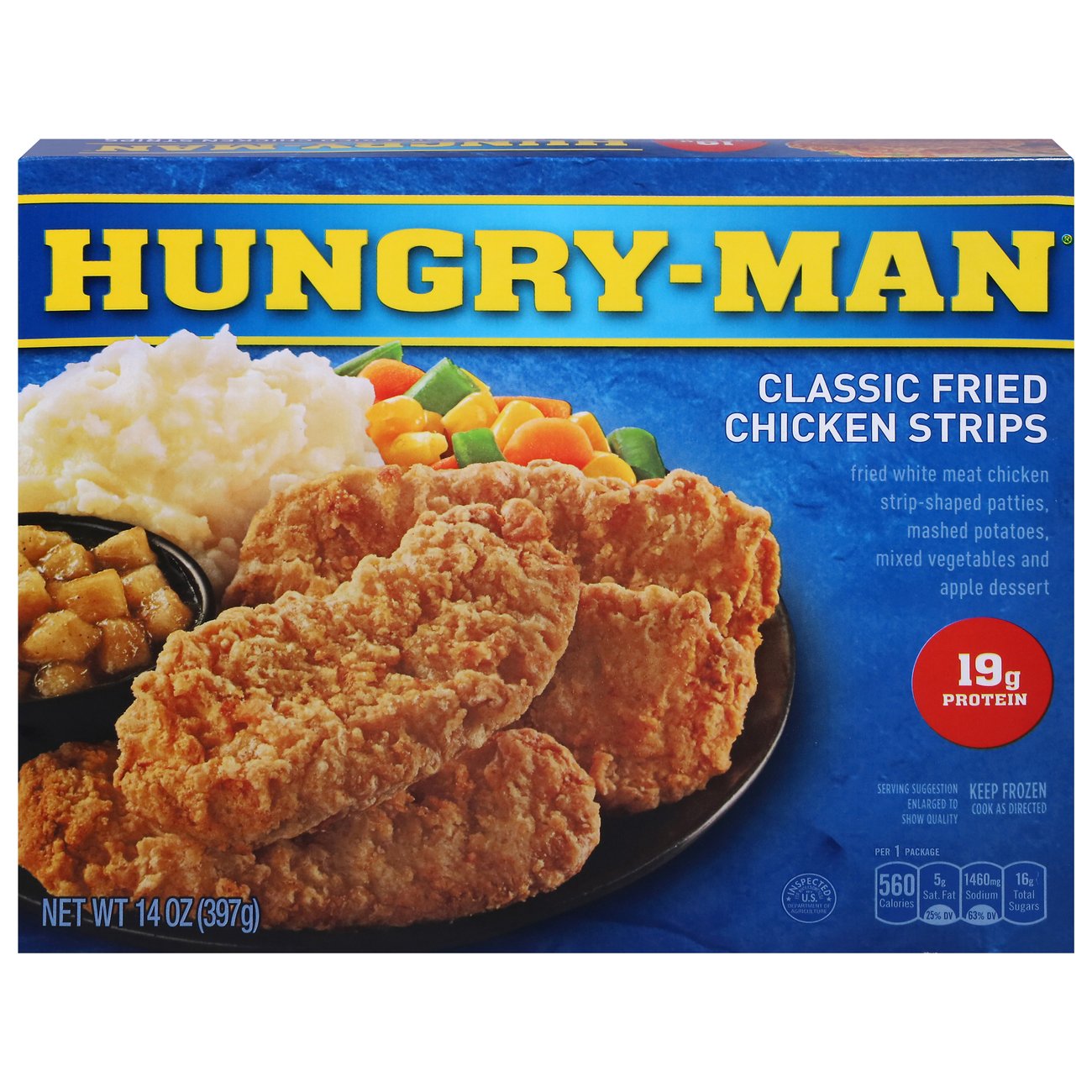 Hungry-Man Classic Fried Chicken Strips Frozen Meal - Shop Entrees ...