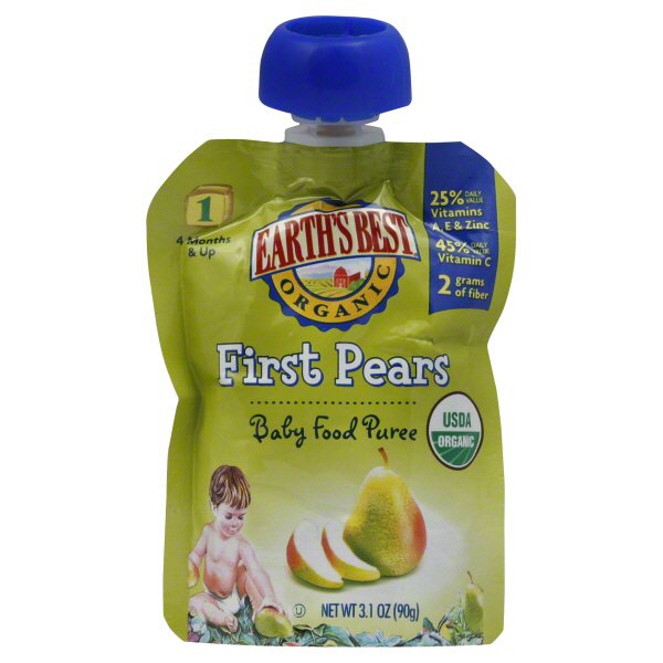 Earth's Best Organic Stage 1 First Pears - Shop Baby food at H-E-B