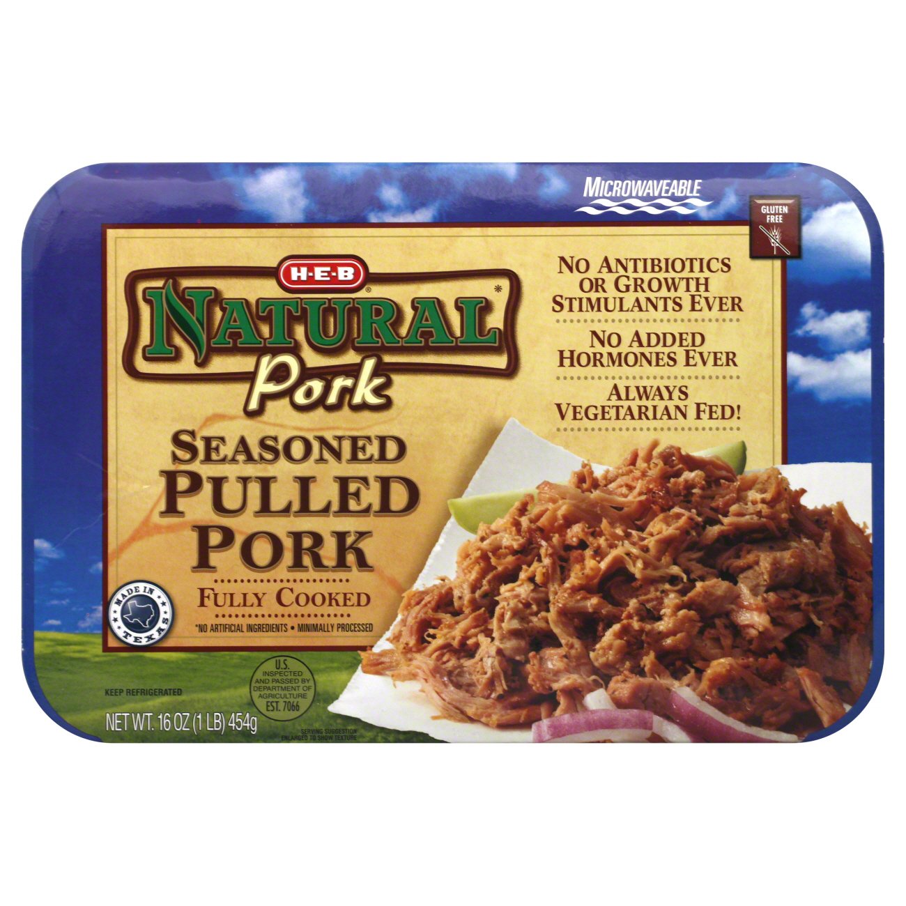 H-E-B Fully Cooked Natural Seasoned Pulled Pork, 16 oz | Central Market ...