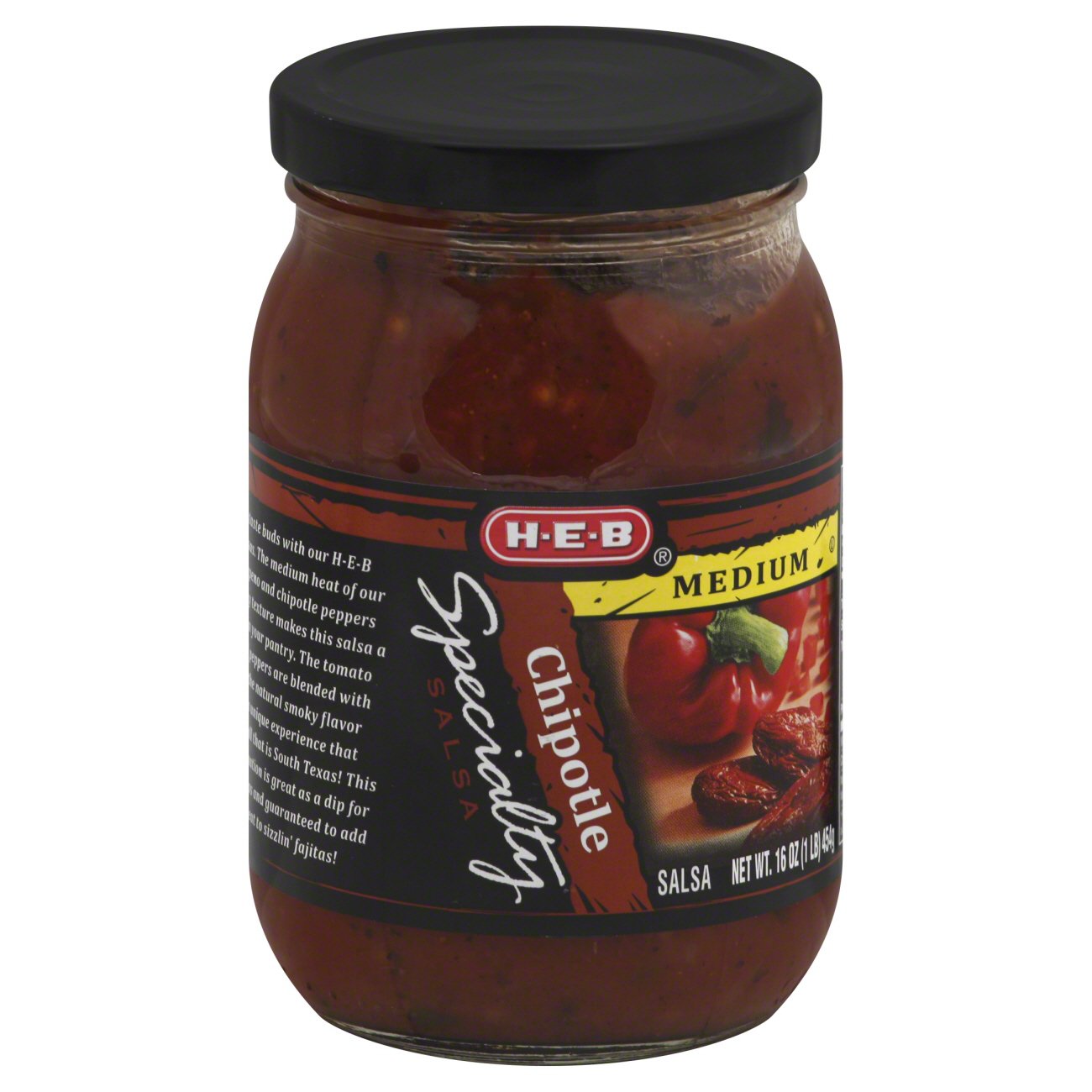 H-E-B Medium Chipotle Specialty Salsa - Shop Salsa & Dip at H-E-B