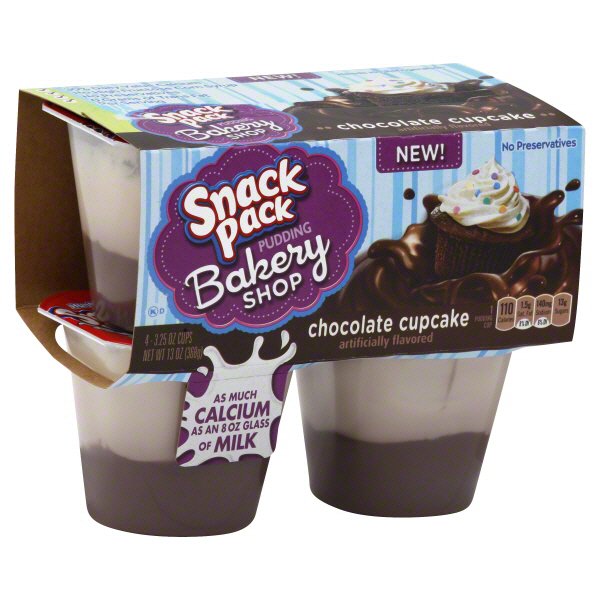 Hunt's Snack Pack Bakery Shop Chocolate Cupcake Pudding - Shop Pudding ...