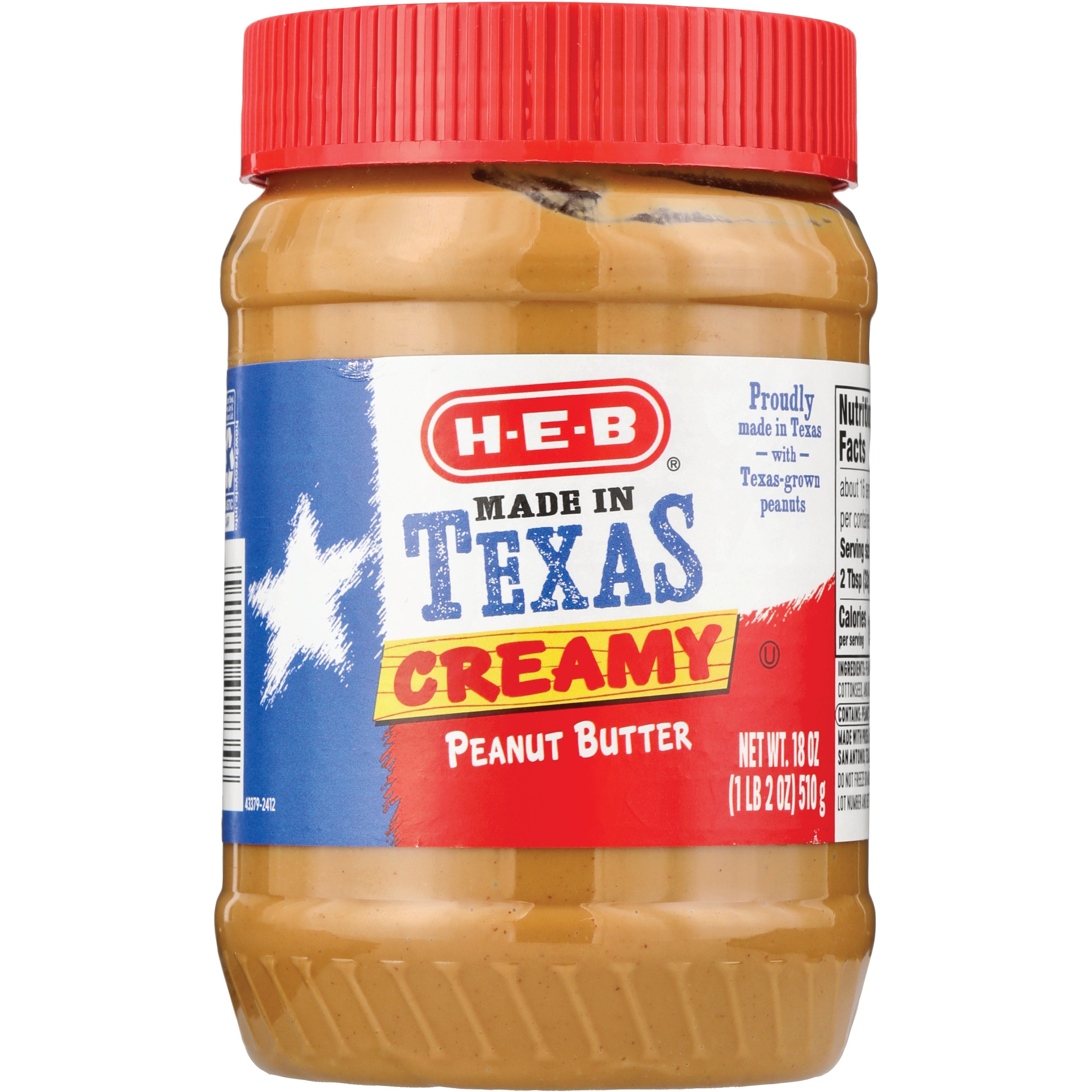H E B Made In Texas Creamy Peanut Butter Shop Peanut Butter At H E B