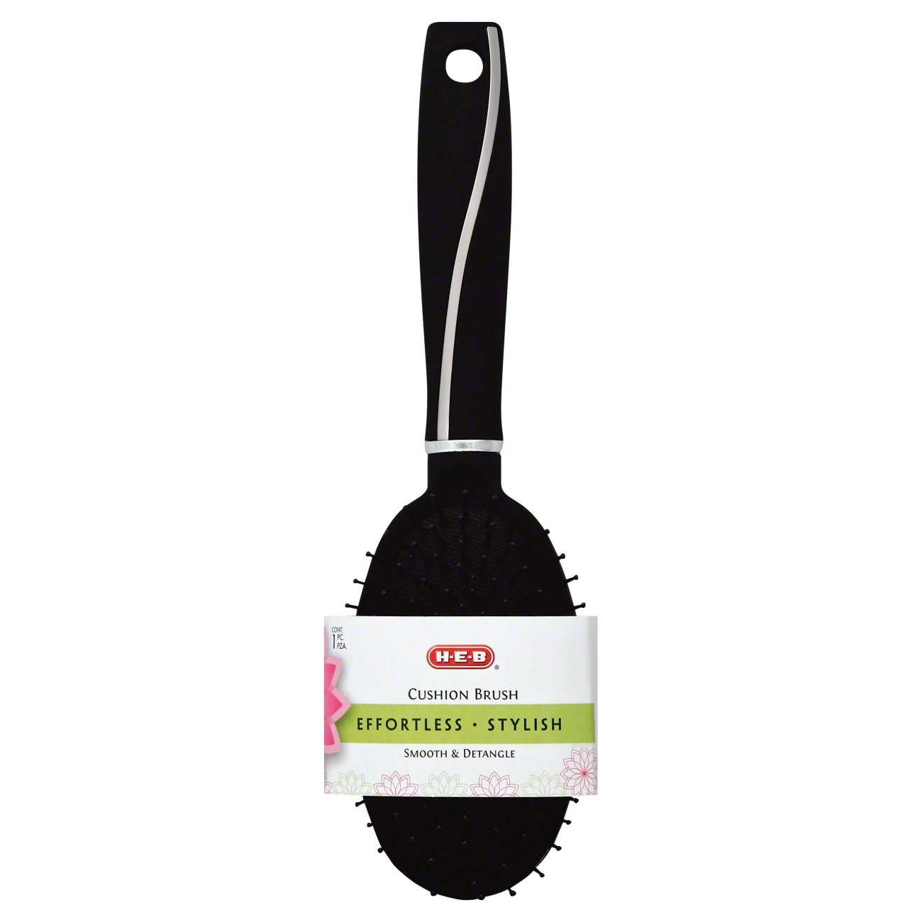 H-E-B Cushion Hairbrush Soft Touch Handle - Shop Hair Care at H-E-B
