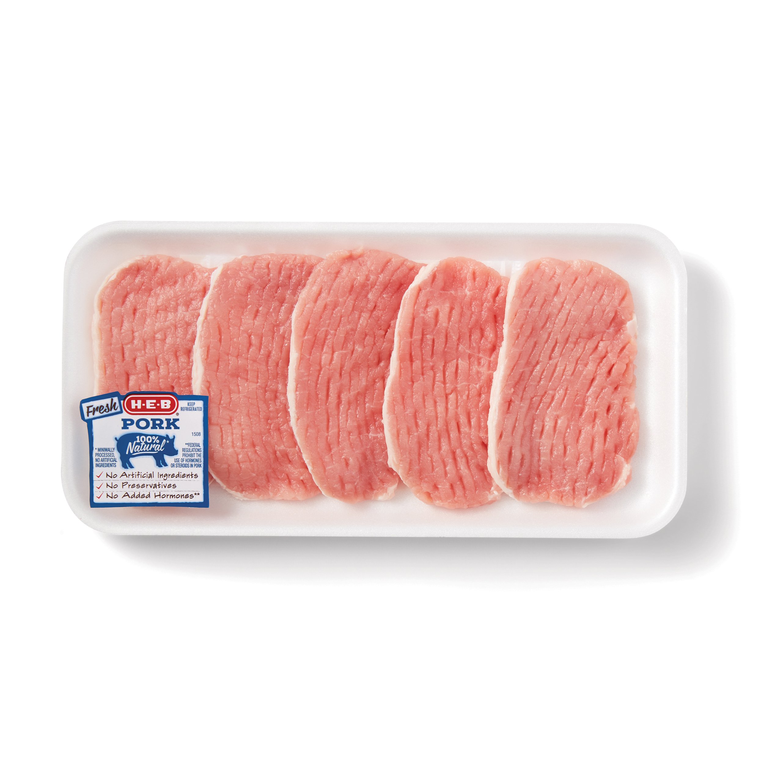 H-E-B Boneless Tenderized Center Loin Pork Chops, Thin Cut - Shop Pork ...