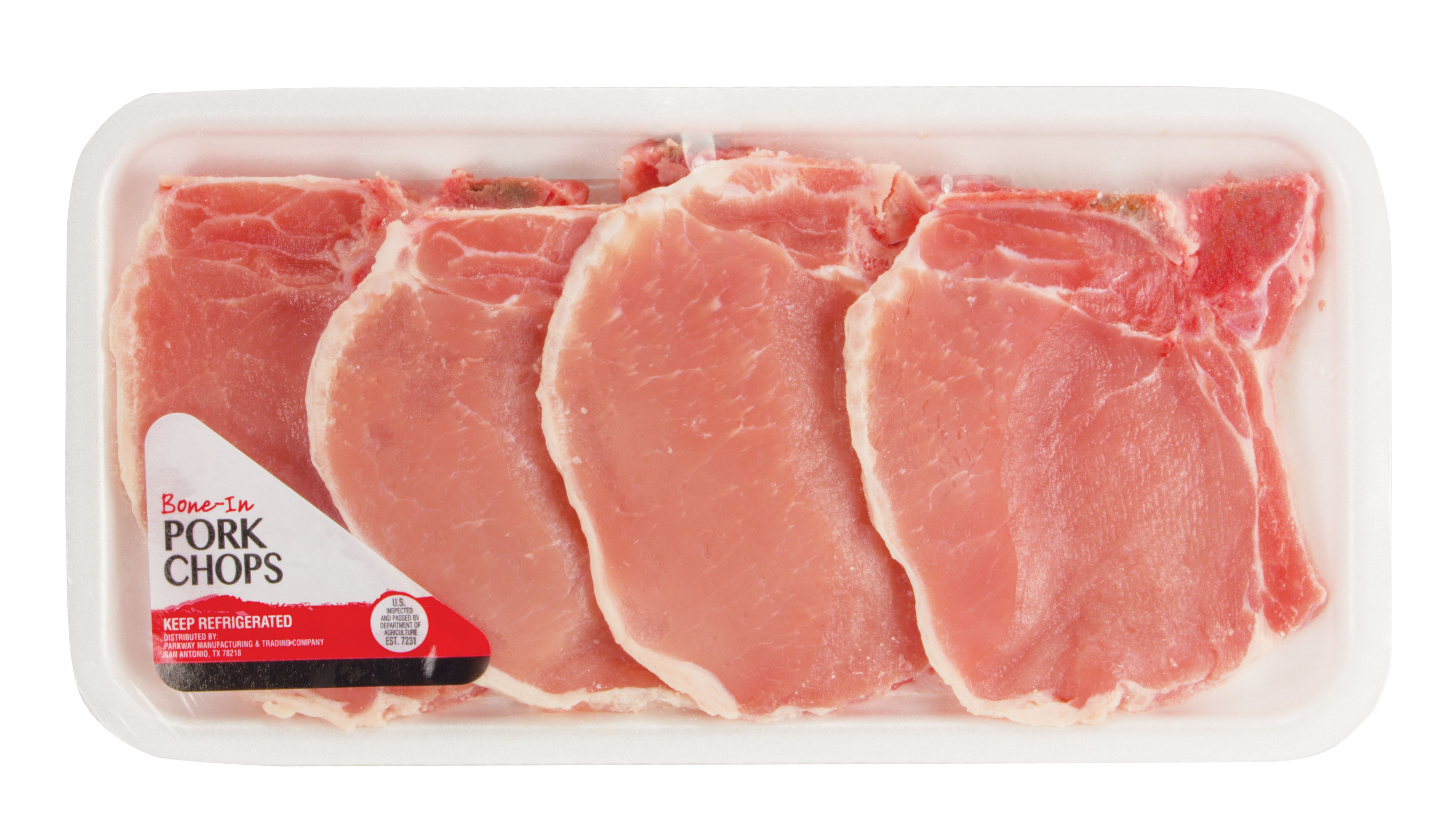 H-E-B Bone-In Thin Center Pork Chop Regular Pack - Shop Pork at H-E-B