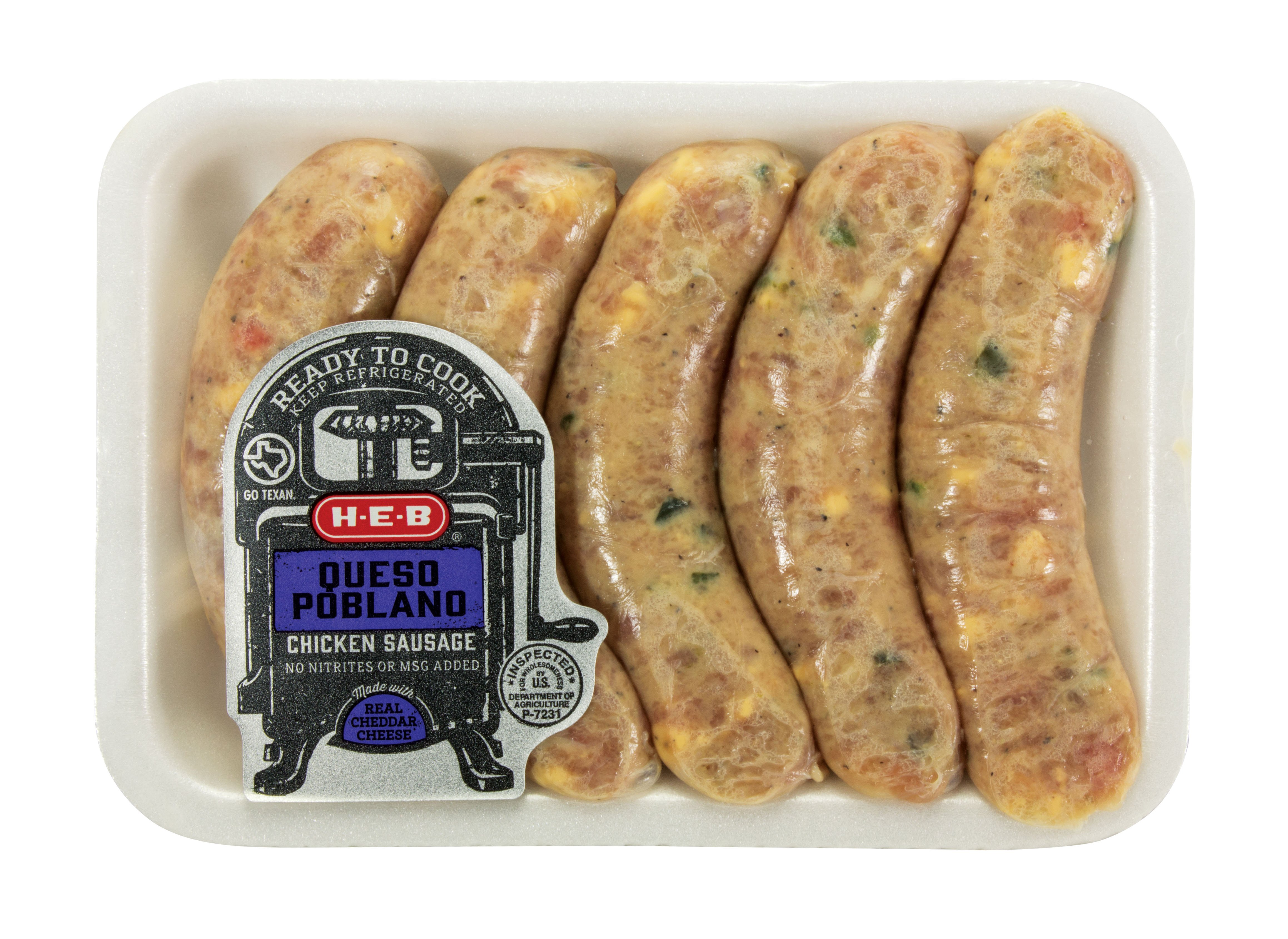 H-E-B Chicken Sausage with Queso Poblano - Shop Sausage at H-E-B