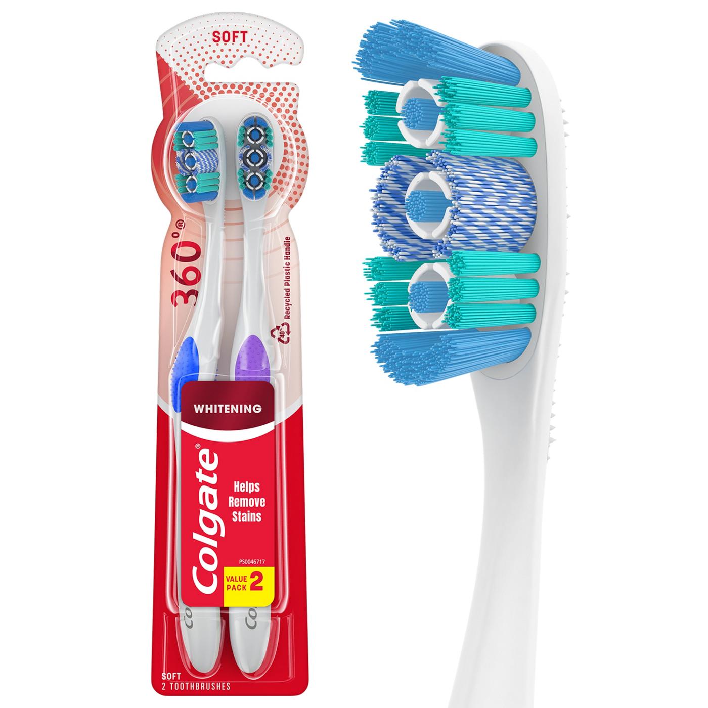 Colgate 360 Optic White Toothbrushes - Soft - Shop Toothbrushes at H-E-B