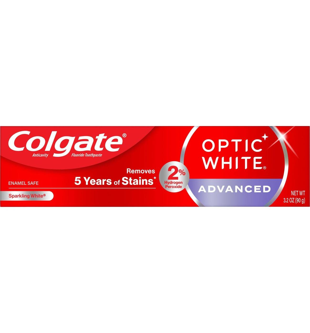 Colgate Optic White Advanced Toothpaste - Sparkling White, 2 Pk - Shop ...