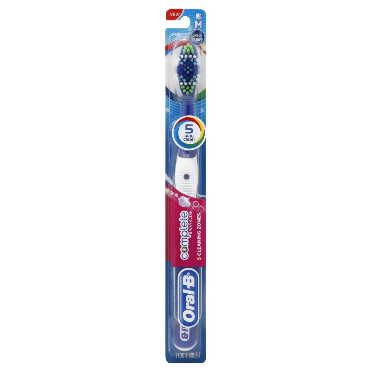 Oral-B Complete 5 Way Clean Medium Toothbrush - Shop Toothbrushes at H-E-B