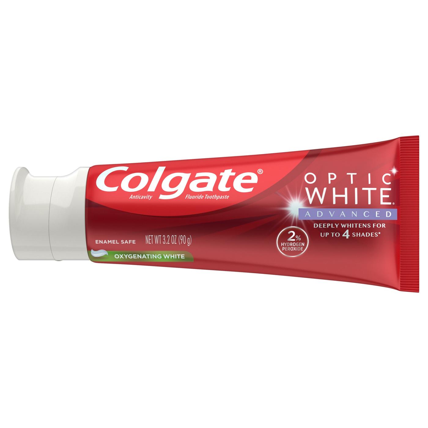 Colgate Optic White Advanced Anticavity Toothpaste - Oxygenating White ...