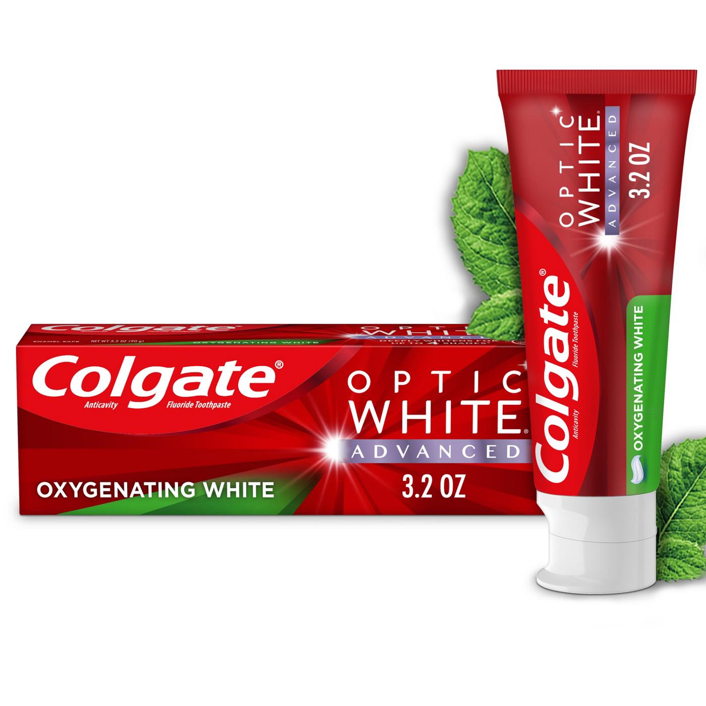 Colgate Optic White Advanced Anticavity Toothpaste - Oxygenating White ...