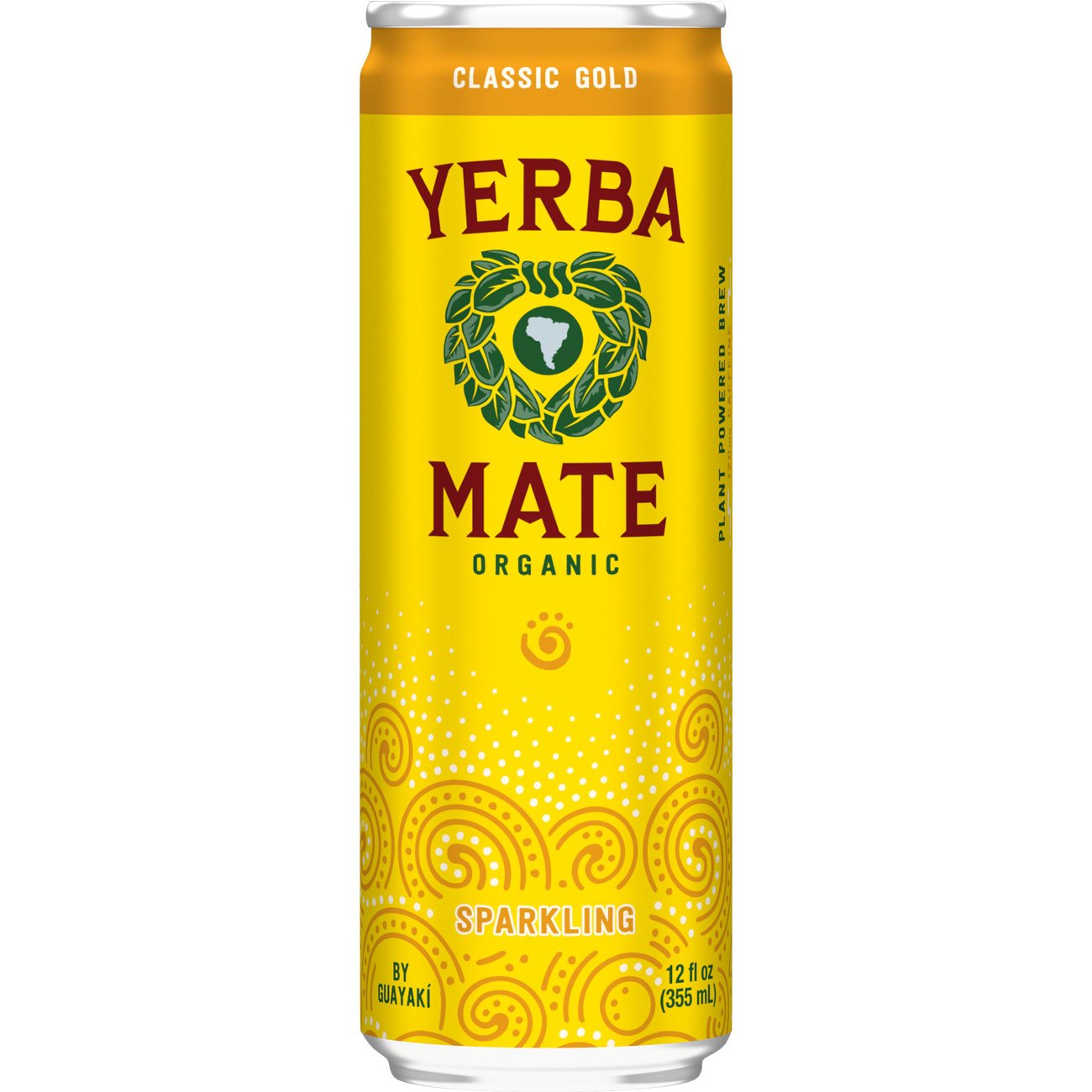 Yerba Madre Organic Sparkling Yerba Mate Tea - Classic Gold, 12 oz ...
