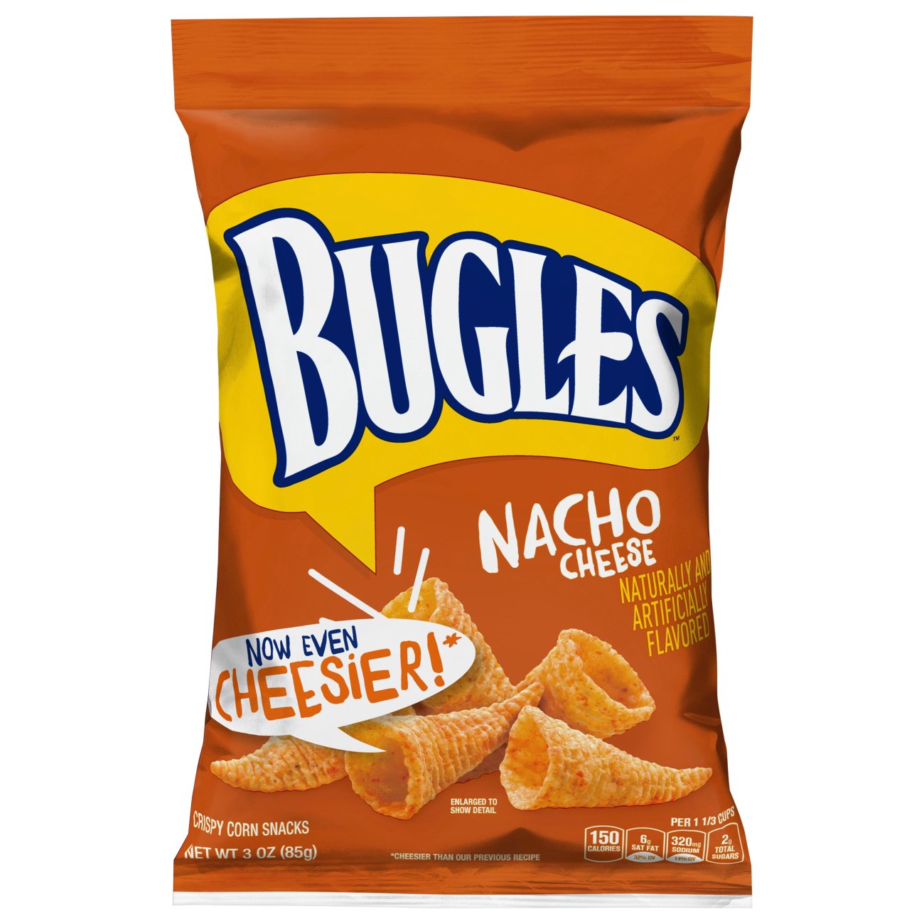 Bugles Nacho Cheese Crispy Corn Snacks - Shop Chips at H-E-B