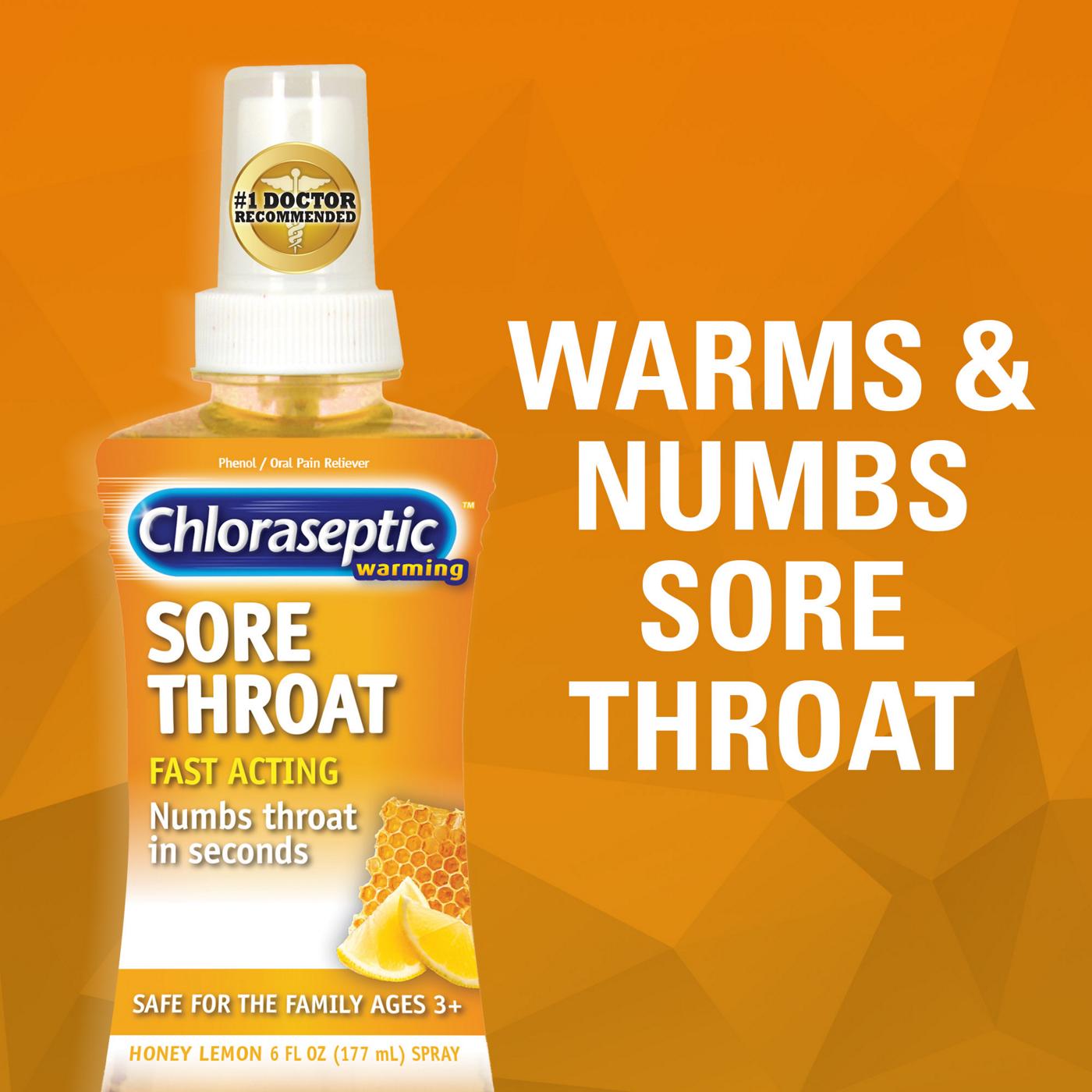 Chloraseptic Sore Throat Spray - Warming Honey Lemon - Shop Cough, cold ...