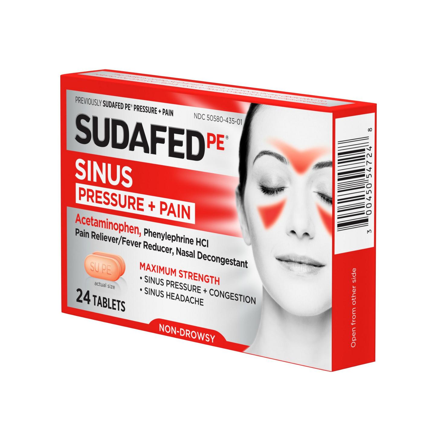 Sudafed PE Sinus Pressure + Pain Tablets - Shop Sinus & allergy at H-E-B