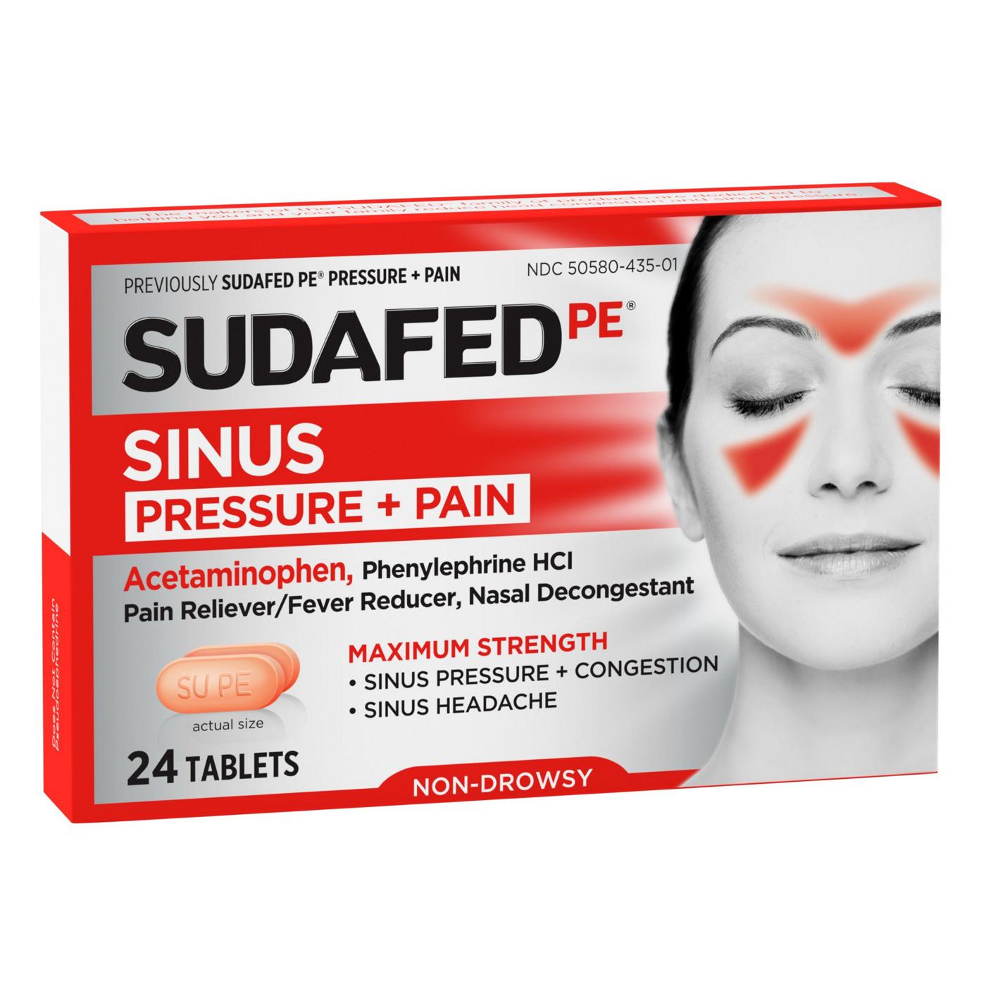 Sudafed PE Sinus Pressure + Pain Tablets - Shop Sinus & allergy at H-E-B