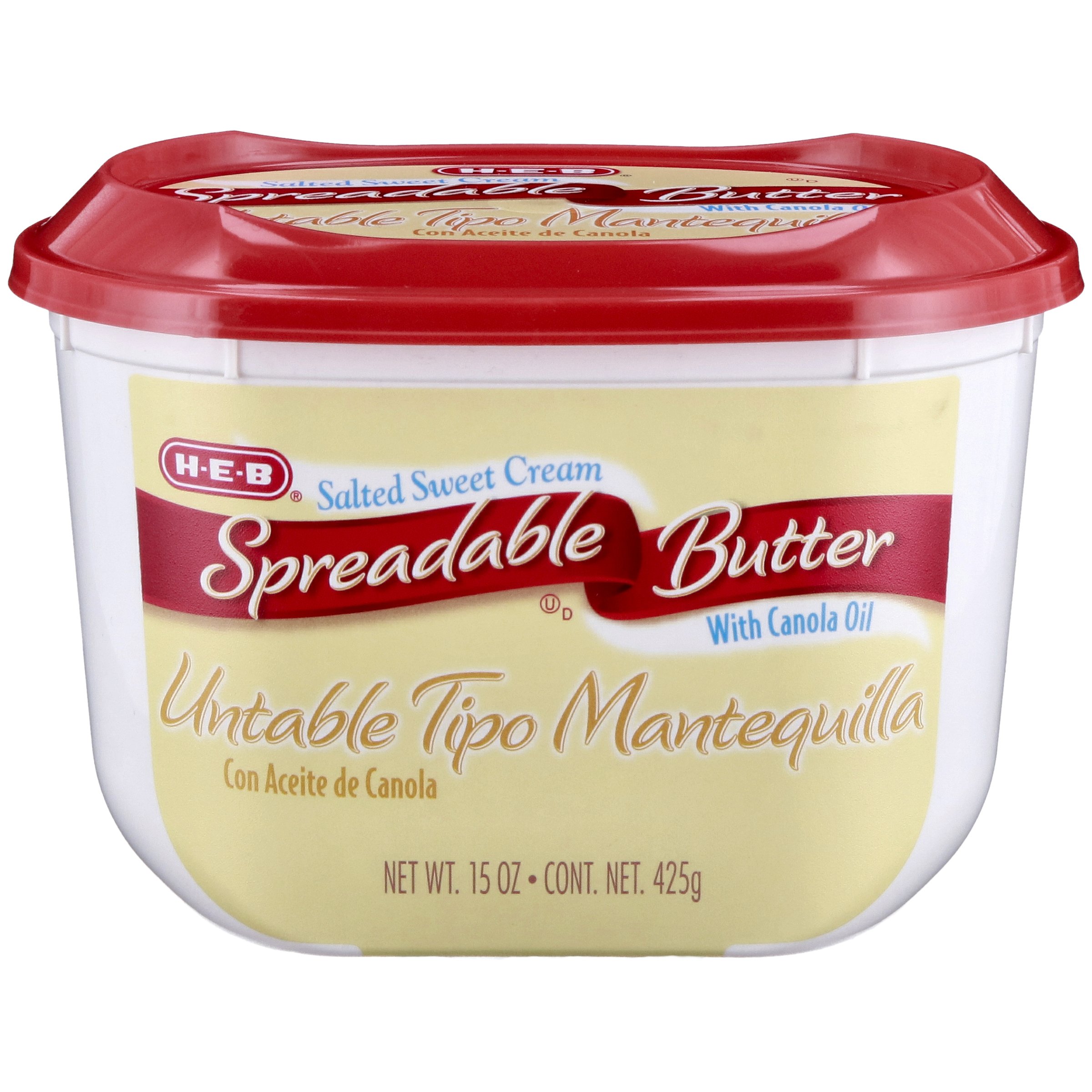 H-E-B Salted Sweet Cream Spreadable Butter - Shop Butter & Margarine at ...