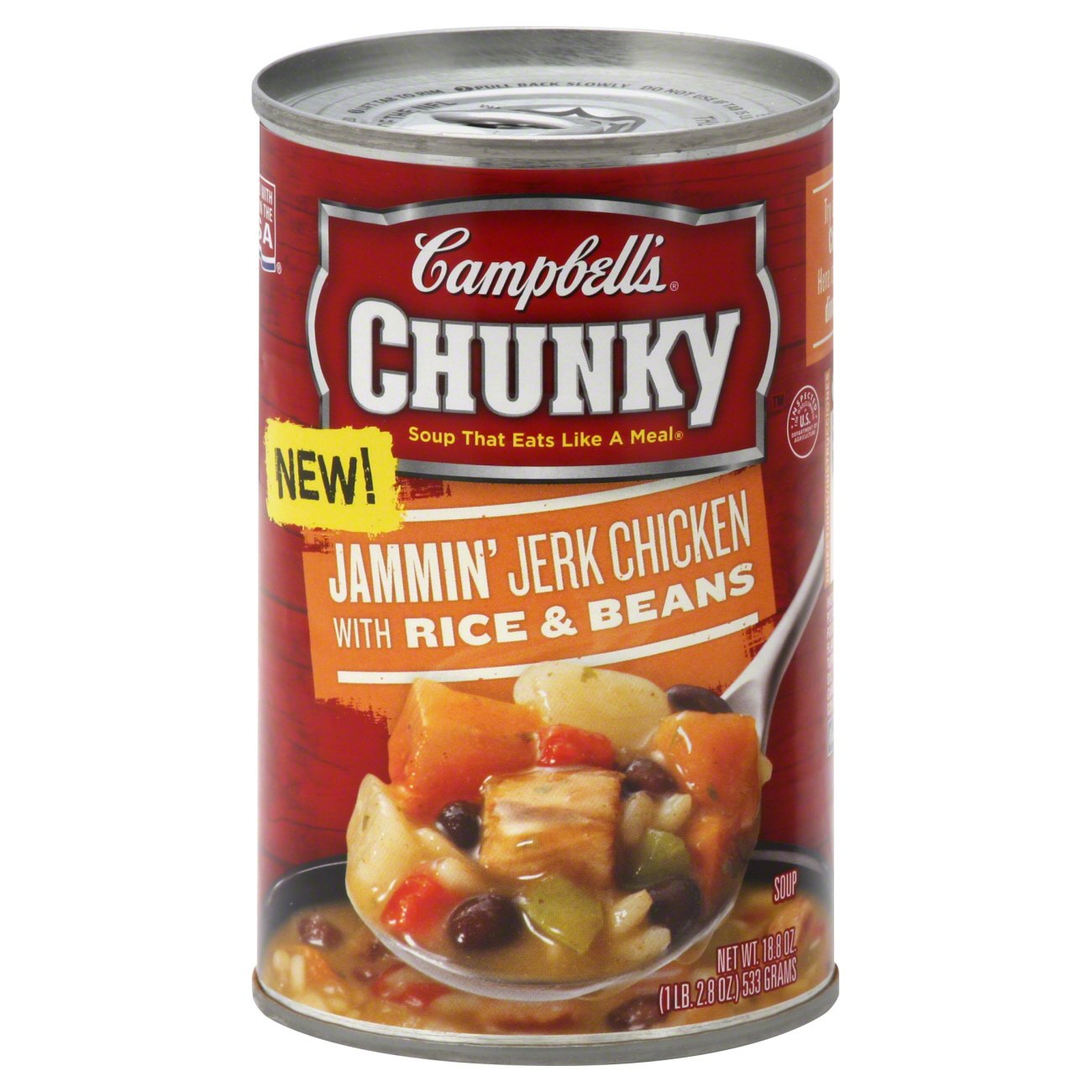 Campbell's Chunky Jammin' Jerk Chicken With Rice & Beans Soup - Shop ...
