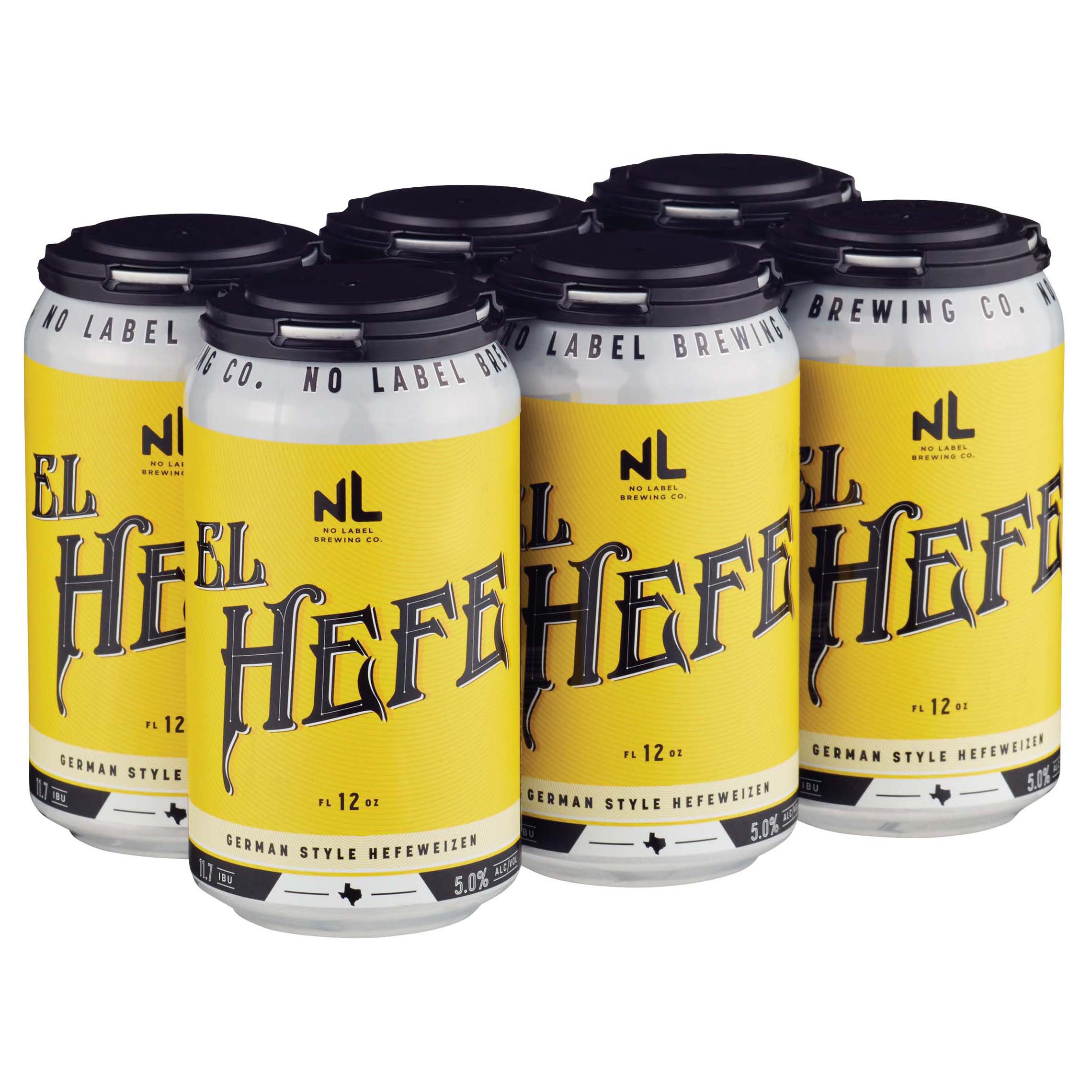 No Label El Hefe Weizen Craft Beer 6 pk Cans - Shop Beer at H-E-B