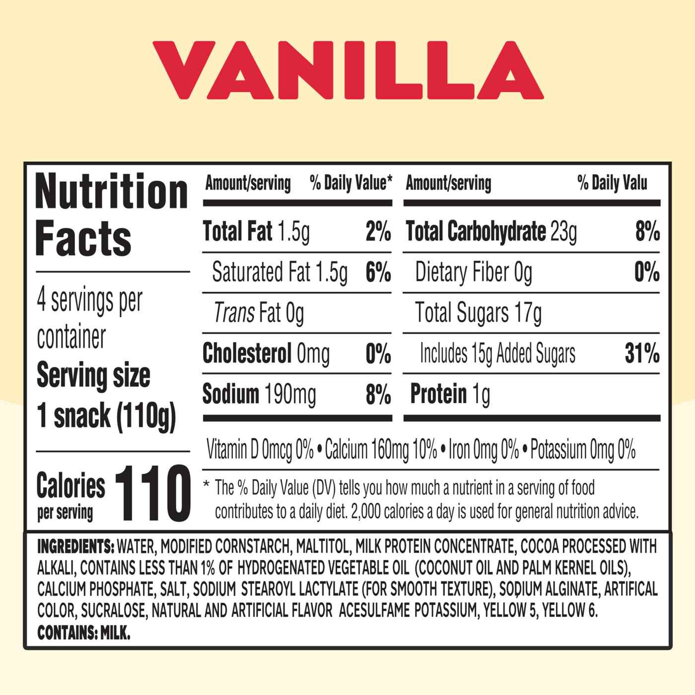 Jell-O Vanilla Pudding Snacks - Shop Pudding & gelatin at H-E-B