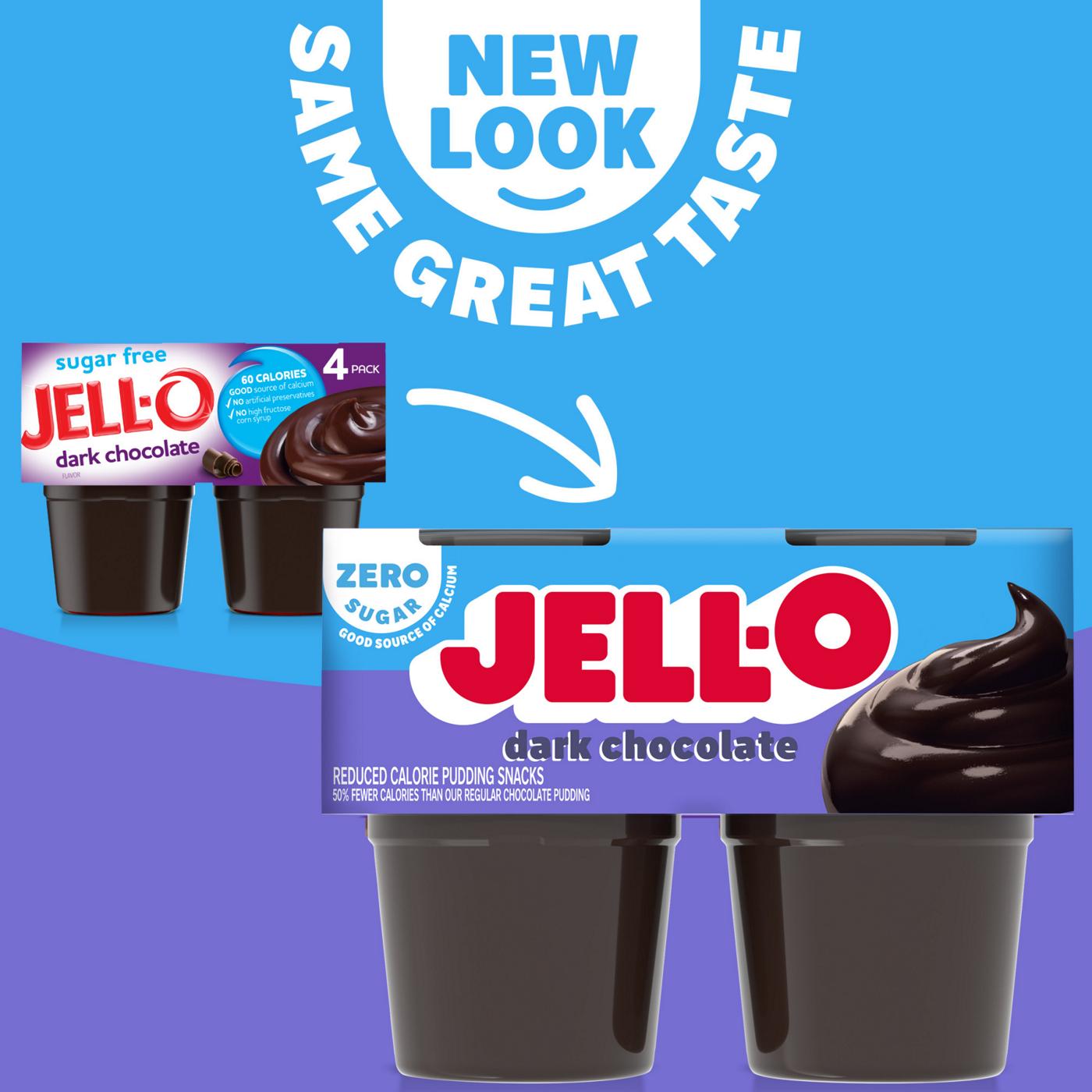 Jell-O Sugar Free Ready To Eat Dark Chocolate Pudding Cups - Shop ...