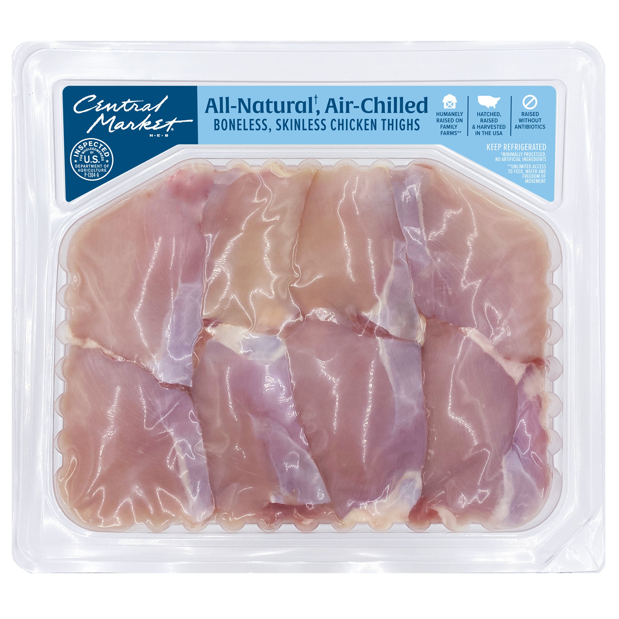 Central Market Air-Chilled Boneless, Skinless Chicken Thighs | Central ...