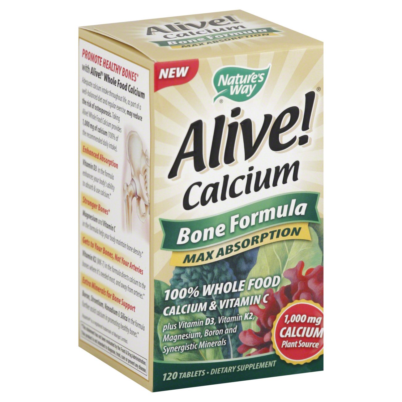 Nature's Way Alive! Calcium Bone Formula Max Absorption Tablets - Shop ...