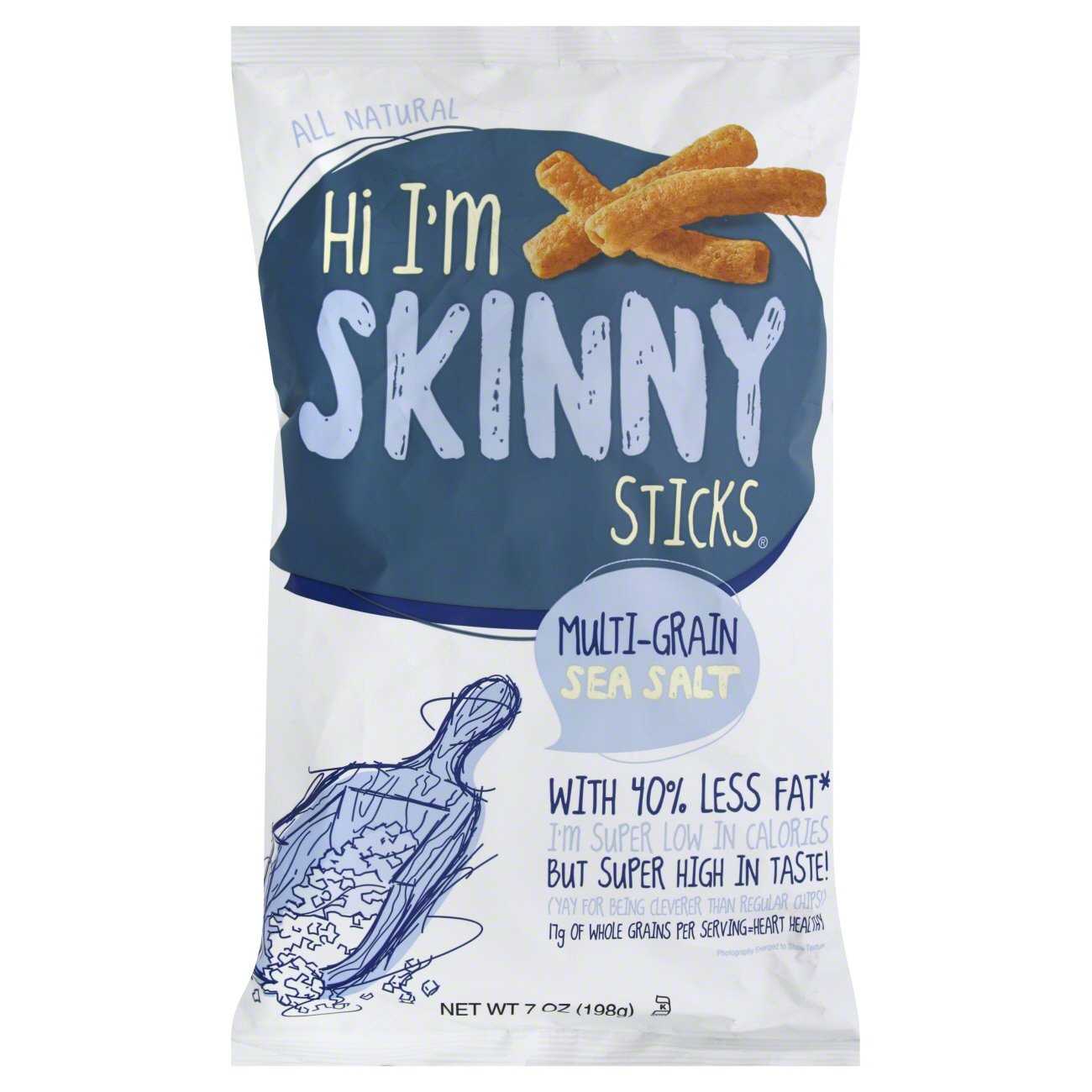 Hi I'm Skinny Multi-grain Sea Salt Skinny Sticks - Shop Chips at H-E-B