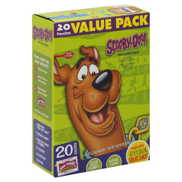 Betty Crocker Scooby Doo Assorted Fruit Flavored Snacks Value Pack