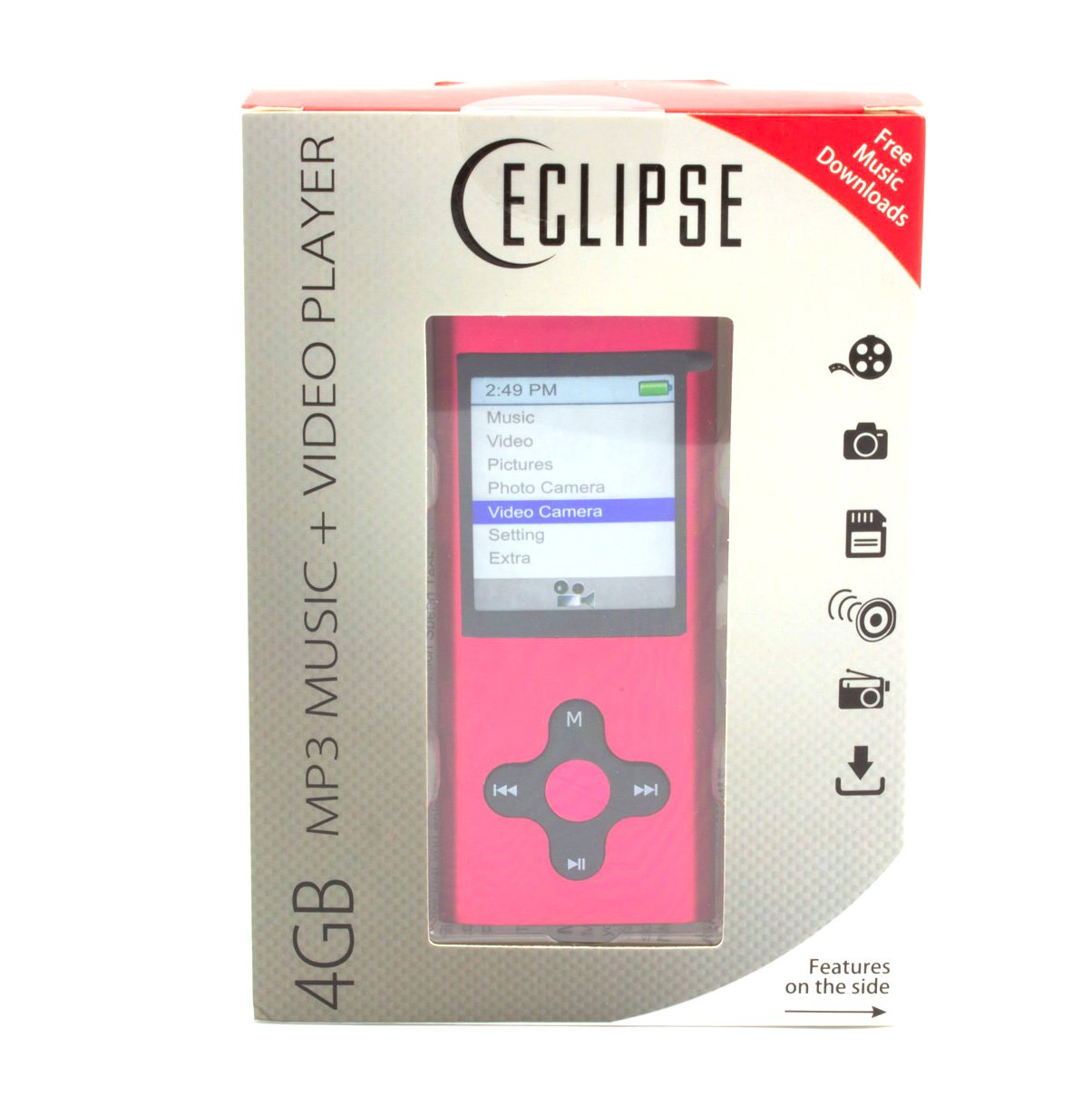 Eclipse Eclipse 4GB Red Music And Video Player - Shop Blank DVDs & CDs ...