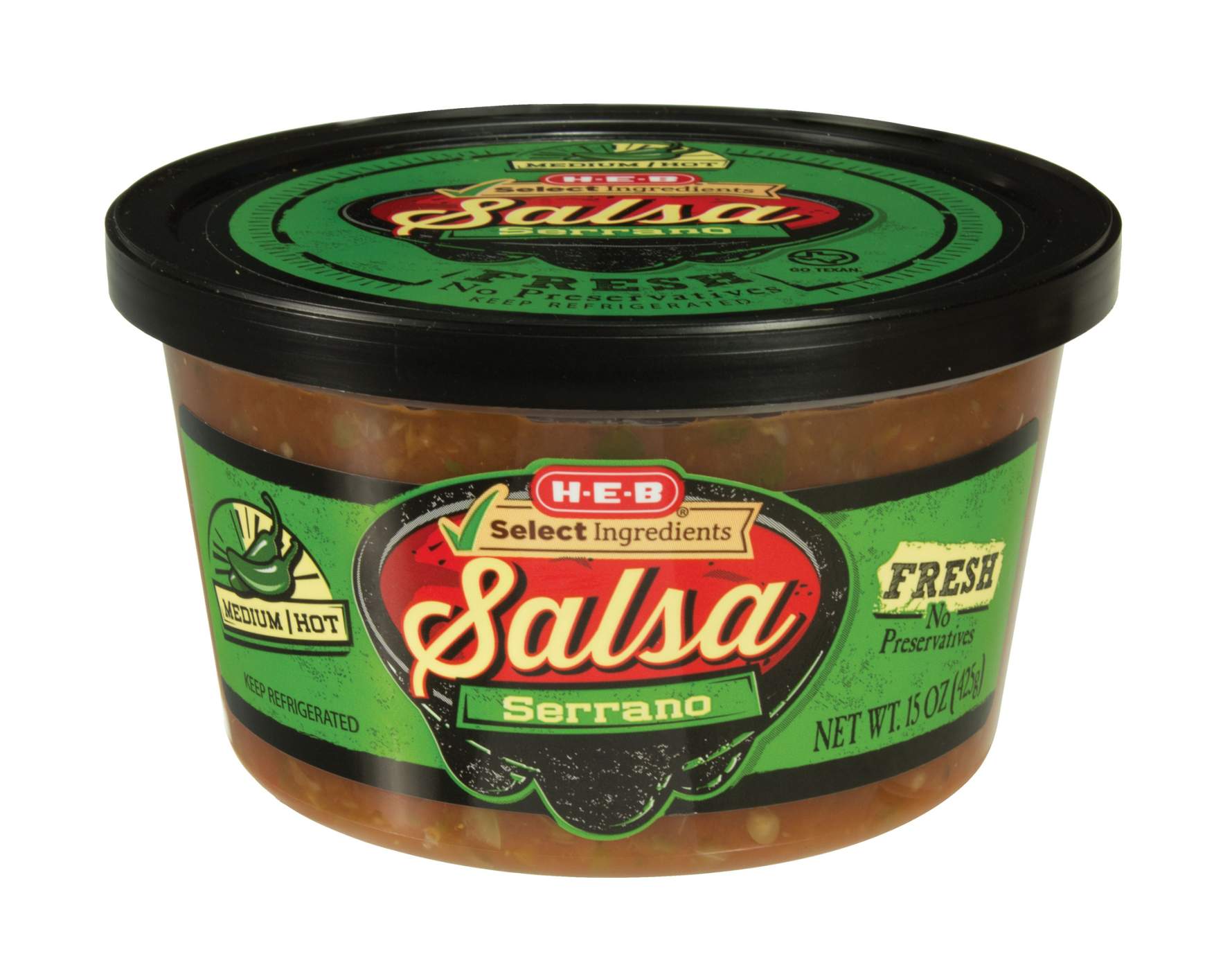 H-E-B Fresh Serrano Salsa - Medium Hot - Shop Salsa & dip at H-E-B