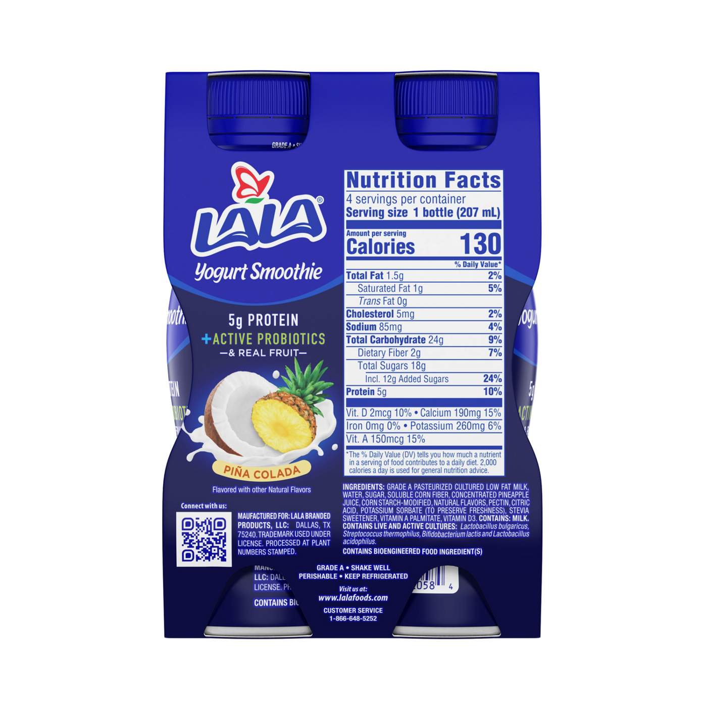 LALA Pina Colada Yogurt Drink 7 oz Bottles - Shop Yogurt at H-E-B