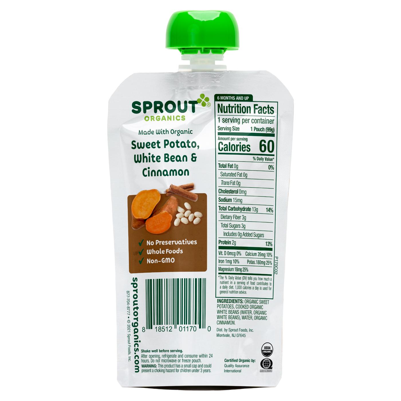 Sprout Organics Pouch - Sweet Potato White Bean & Cinnamon - Shop Baby ...