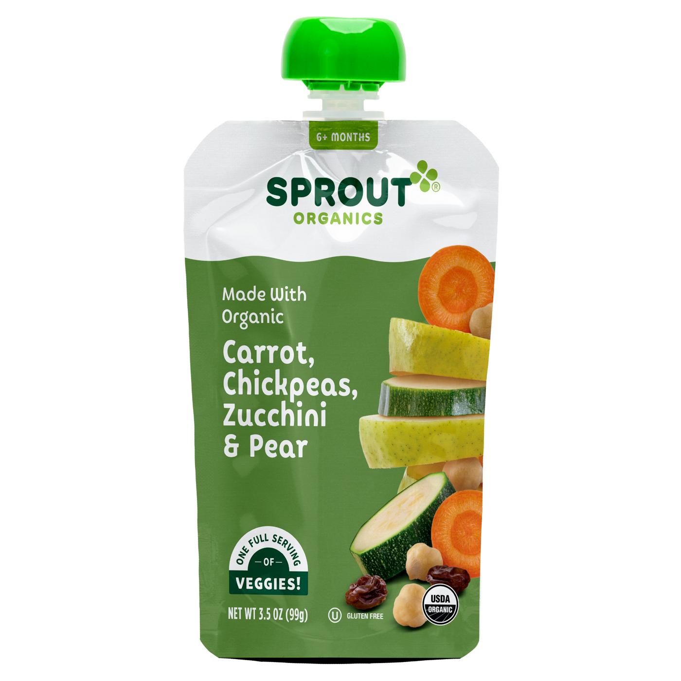 Sprout Organics Pouch - Carrot Chickpeas Zucchini & Pear - Shop Baby ...