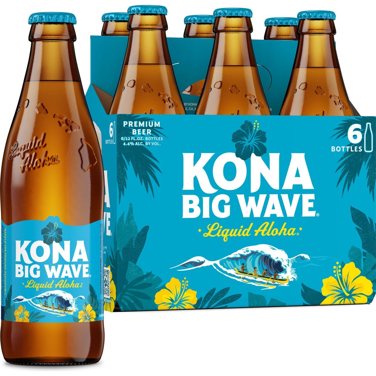 Kona Big Wave Golden Ale Beer 6 pk Bottles - Shop Beer at H-E-B